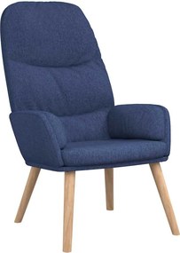 Relaxační křeslo modré textil 340994