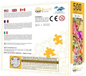 Brain Tree Puzzle Květiny a motýli 500 dílků