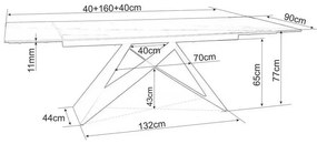 Jídelní stůl Westin II 160 x 90 cm, tmavě zelená