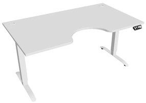 Hobis Motion Elektr. nastavitelný stůl 160x90 s pamětí - HOBIS ERGO MOTION MSE 2M 1600 Dekor stolové desky: bílá, Barva kovové podnože: bílá