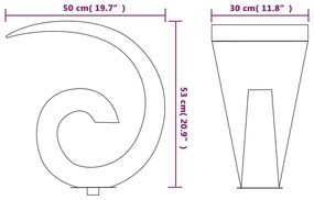 vidaXL Marketos Bazénová fontána, nerezová ocel, 50x30x53 cm, stříbrná