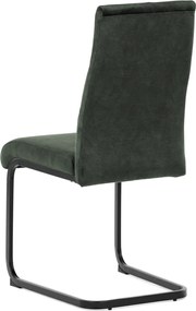 Jídelní židle APRIL - zelený samet vintage / černé kovové nohy