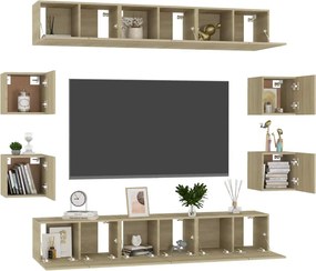 10dílný set TV skříněk dub sonoma kompozitní dřevo 3078962