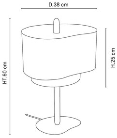 MARKET SET Pebble textilní stolní lampa, krémová