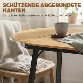 HOMCOM jídelní stůl Roztažný jídelní stůl o rozměrech 120–160 x 80 cm pro 4–6 osob s venkovským stylem kuchyně, jídelny a dubu