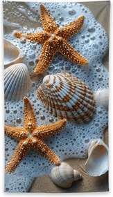 Rychleschnoucí plážová osuška SEA STARS barevná 70 x 140 cm, 100% mikrovlákno
