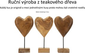 Dřevěná dekorace Dobu 37 cm hnědá