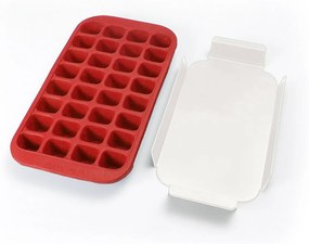 Lékué INDUSTRIAL ICE CUBES TRAY silikonová forma na led - 32 kostek ledu 34 x 18 x 3,6 cm kostky červená