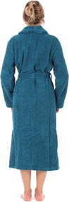 Bavlněný župan Athena s límcem petrolejová 21 16 6430 unisex - S