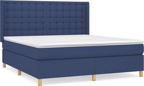 Box spring postel s matrací modrá 160x200 cm textil 3132327