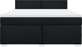 Box spring postel s matrací černá 180x200 cm textil 3285962