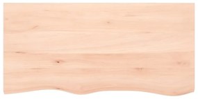 Petromila Nástěnná police 100x50x(2-4) cm neošetřené masivní dubové dřevo