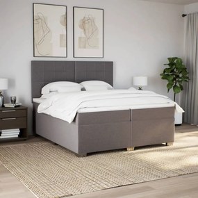 Box spring postel s matrací taupe 200x200 cm textil 3290599