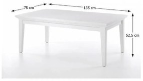 Konferenční stolek, bílá, PARIS 79872
