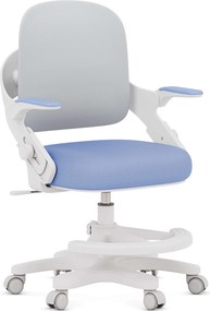 Dětská rostoucí židle MAXI - látka, síťovina, modro-šedá