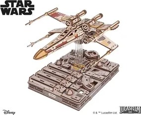 Ugears 3D dřevěná mechanická skládačka Star Wars Luke Skywalker X-Wing