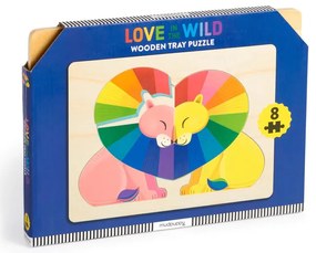 Mudpuppy Dřevěné puzzle Láska v divočině