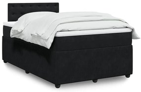 Box spring postel s matrací černá 120 x 190 cm samet 3290000