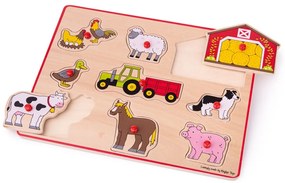 Bigjigs Toys Vkládací puzzle Farmářský statek