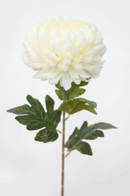 Bílá umělá chryzantéma na stopce 75cm