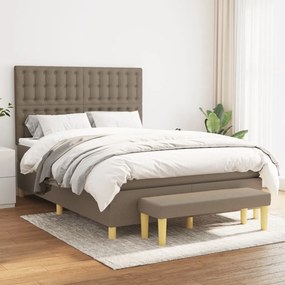 Box spring postel s matrací taupe 140x200 cm textil 3137481