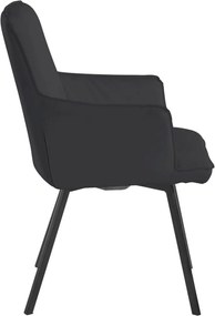 Danish style Jídelní židle Sonja (SADA 2 ks), syntetická kůže, černá
