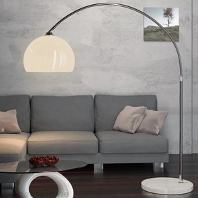 Designová oblouková stojanová lampa s mramorovou základnou - nastavitelná 146 - 220 cm