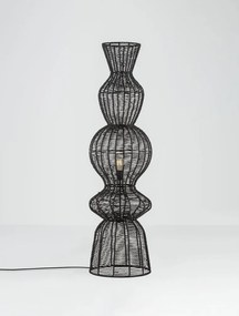 Matně černá provazová stojací lampa (výška 136 cm) Breena – Nova Luce