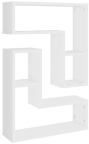 Nástěnné police 2 ks bílé 50 x 15 x 50 cm dřevotříska - Default Title