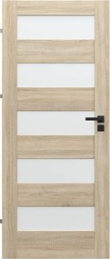 Porta doors Interiérové dveře rámové, 60 L, 60 × 197 cm, fólie, levé, Sonoma, prosklené