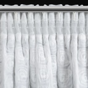 ZÁCLONA NA PÁSCE EVA MINGE ROSES6 140X270 CM BÍLÁ