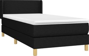 Box spring postel s matrací černá 100 x 200 cm textil 3130171