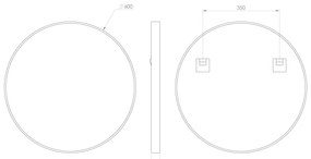 Sapho Sapho, NOTION kulaté zrcadlo v rámu, ø 60cm, zlatá mat, NT600G