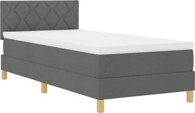 Postel s boxspringem s polštářem Tmavě šedá 90 x 200 cm textil 3338966
