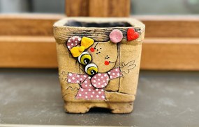 Keramika Javorník Hranatý květináč -myška
