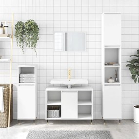 3dílný set koupelnového nábytku bílý kompozitní dřevo,  3190291