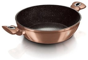 BERLINGERHAUS Pekáč kulatý s mramorovým povrchem a poklicí  28 cm Rosegold Metallic Line BH-1519