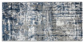 XXXLutz KOBEREC TKANÝ NA PLOCHO, 70/140 cm, modrá, šedá - Tkané koberce - 003580028453