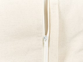 Lněný polštář se vzorem humra 45 x 45 cm béžový KELP Beliani