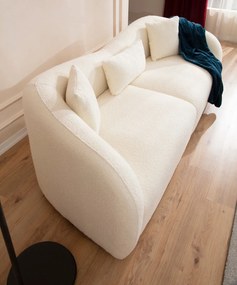 Atelier del Sofa 3-místná pohovka Napoli Cream Bouclette, Krémová