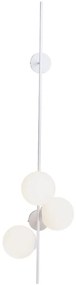 OnaDnes -20% Nordic Design Bílé skleněné nástěnné světlo Bubbly 150 cm