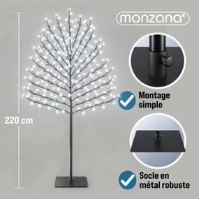 Světelný strom s třešňovými květy sada 2 ks studená bílý 220cm vnitřní/venkovní + dálkové ovládání