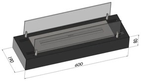 InFire - BIO krb 8x60 cm 3kW černá