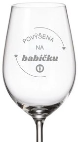 Dekorant Sklenička na víno pro babičku POVÝŠENA NA BABIČKU