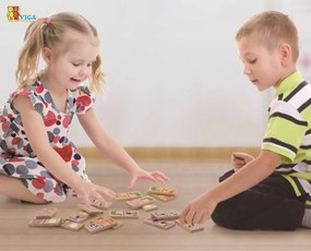 VIGA DŘEVO Hra domino domácí zvířátka *SPOLEČENSKÉ HRY* 596224