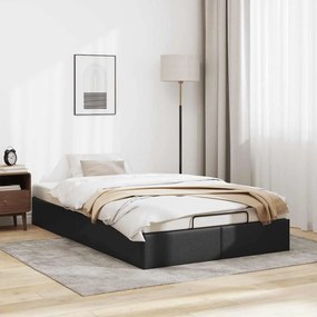 Osmanský rám postele bez matrace černá 120x190 cm umělá kůže 3310789