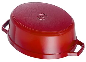 STAUB Cocotte hrnec oválný 37 cm /  8 l - višeň