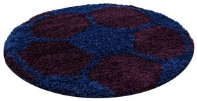 Ayyildiz Dětský Dětský kusový koberec FUN 6001, kulatý, Modrá Rozměr koberce: 120 cm KRUH