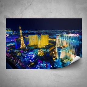 Plakát - Osvícené Vegas (60x40 cm) - PopyDesign