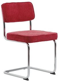 Červená manšestrová jídelní židle Rupert – Unique Furniture